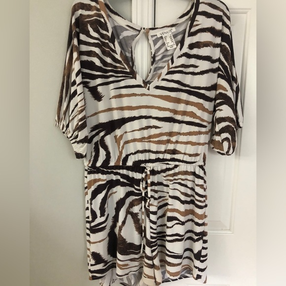 VENUS | Pants & Jumpsuits | Venus Tiger Stripe Print Romper | Poshmark